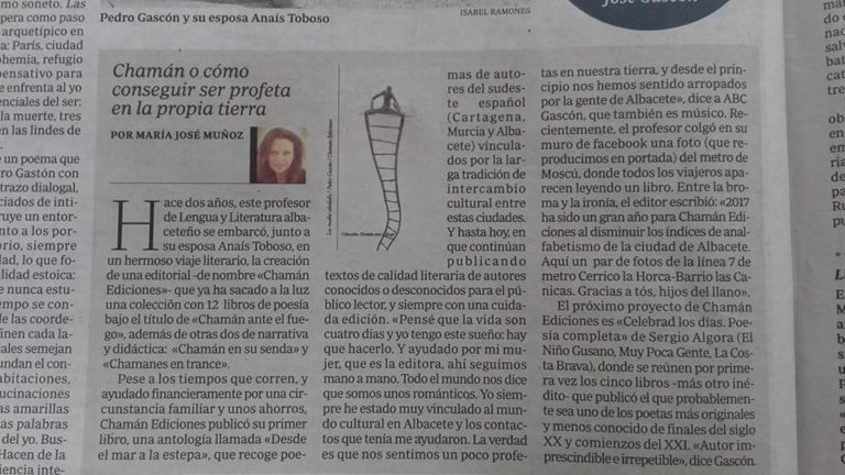 "Las mudas soledades" de Pedro Gascón en el ABC - Chamán Ediciones